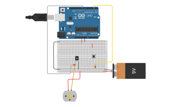 Circuit Design Copy Of Pulsador Aumenta Velocidad De Motor Tinkercad