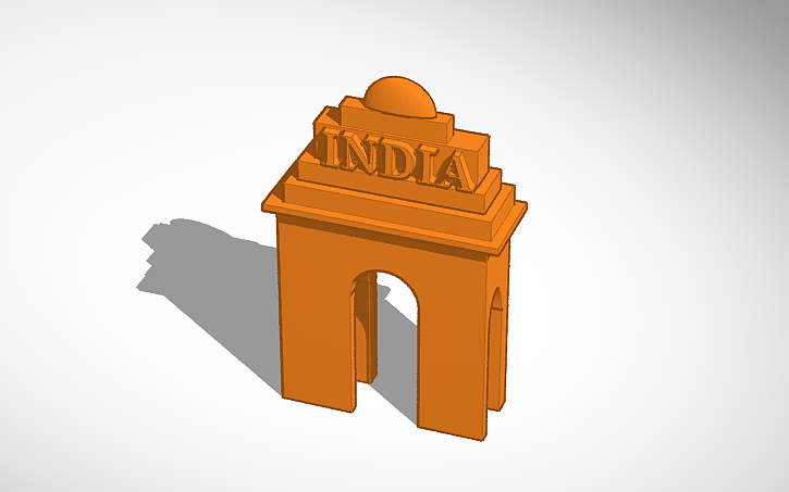 3D design INDIA GATE - Tinkercad