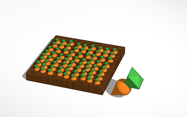 3D design Crops: carrots - Tinkercad