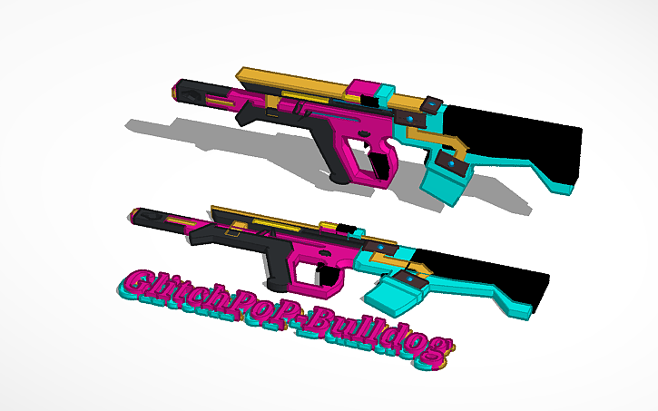 3D design valorant glitchpop bulldog - Tinkercad