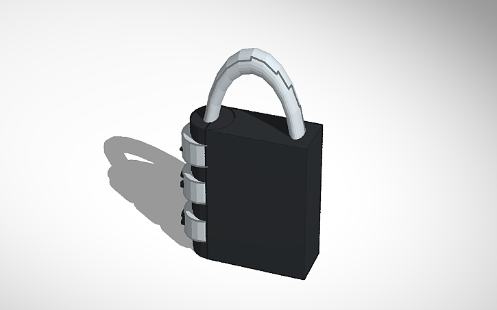 3D design lock - Tinkercad