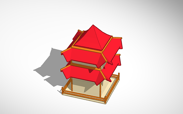 3D design Japan tower - Tinkercad