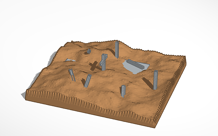 3D design Ground Zero - September 11 2001 - Tinkercad