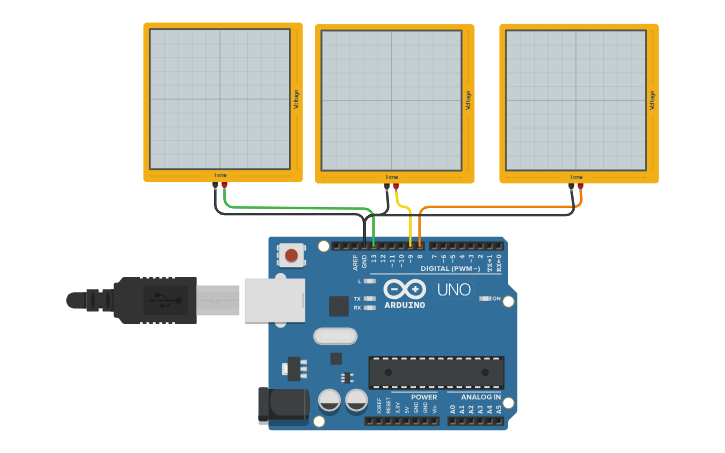 Circuit Design Interrupções Timers Tinkercad