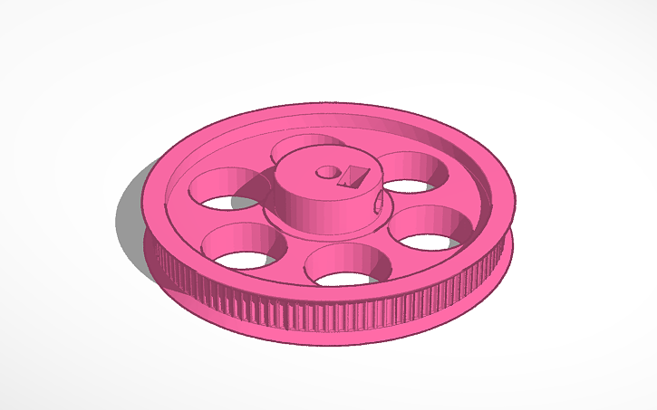 3D design Copy of Large gt2 belt pulley for nema 17 5mm shaft - Tinkercad