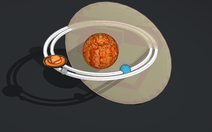 3D design Planet star system - Tinkercad