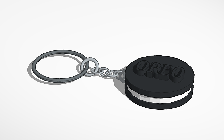 3D design OREO keychain - Tinkercad