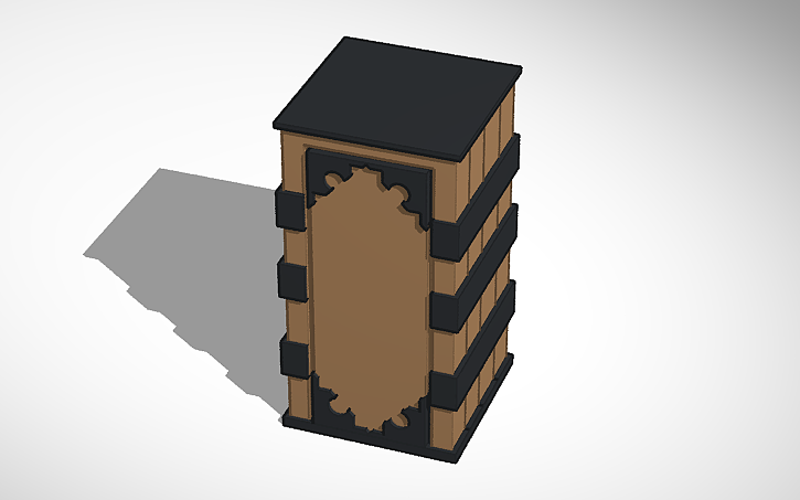 3D design tanjiro's wooden box - Tinkercad