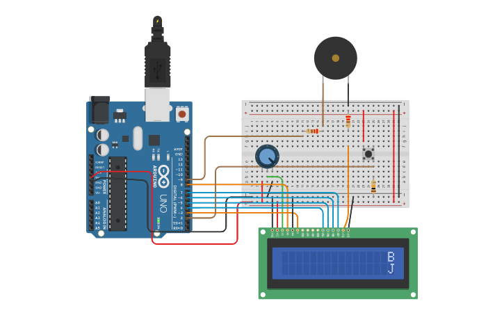Circuit design Juego del dinosaurio - Tinkercad