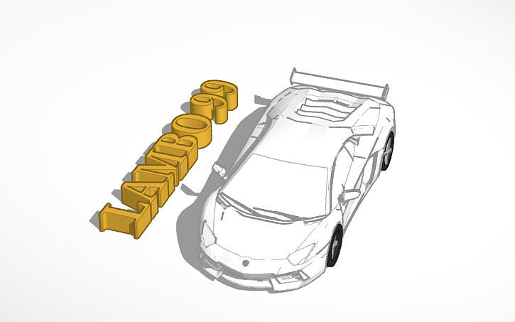 3D design Lambo - Tinkercad