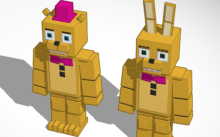 3D design Minecraft fredbear And SpringBonnie - Tinkercad