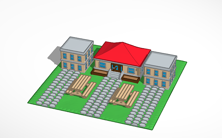 3D design hazır bina - Tinkercad