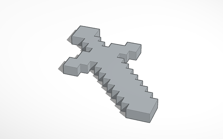 3D design Minecraft sword - Tinkercad