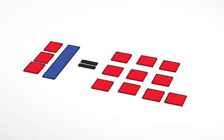 3D design Math pieces - Tinkercad