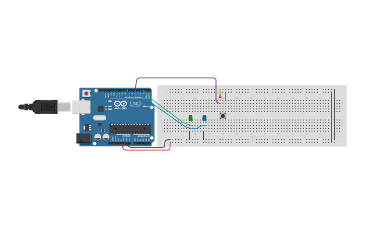 Circuit design Digital Electronics Week 1 Circuit - Tinkercad