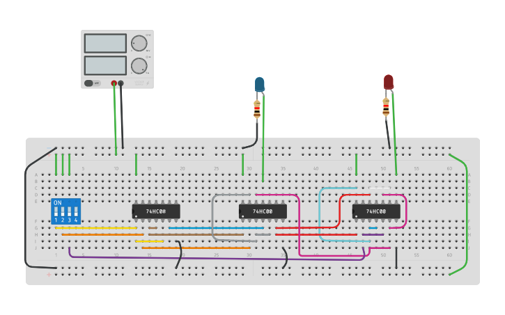 Circuit design full subtractor using nand gates | Tinkercad