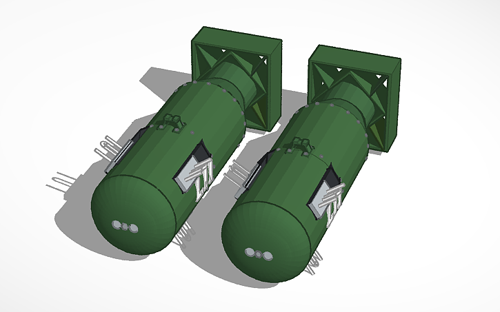 3D design Little Boy Bomb (Hiroshima) - Tinkercad