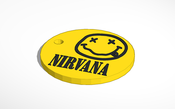 3D design Nirvana key ring - Tinkercad