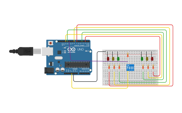 Circuit design Copy of Practica de Arduino UNO | Tinkercad