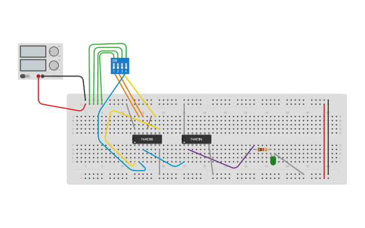 Circuit Design 4 Bit Odd Parity Check Tinkercad