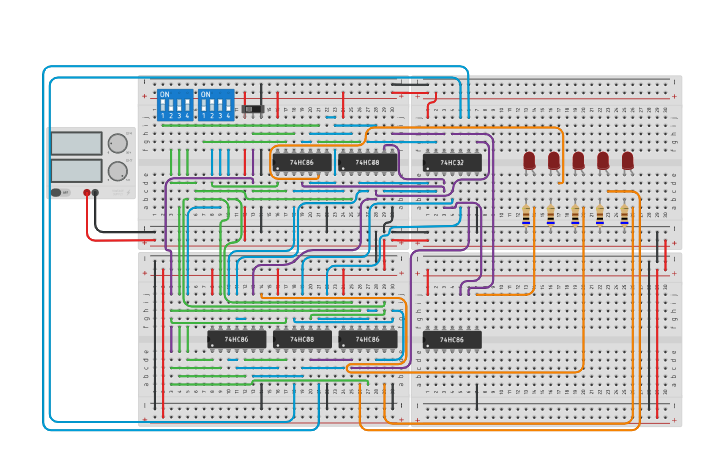 Circuit Design Final Composite Adder Subtractor Tinkercad