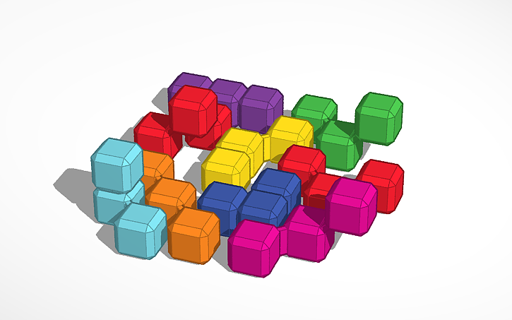 3D design Rubik's bricks_2nd - Tinkercad