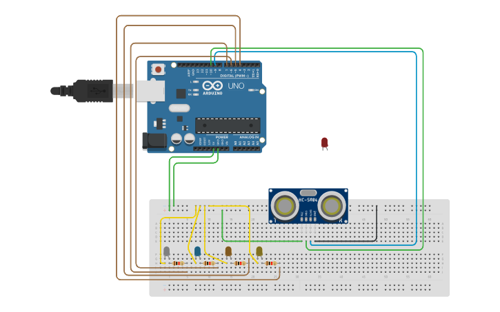 Circuit Design Semaforo Tinkercad