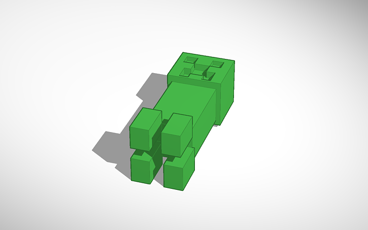 3D design Minecraft Creeper Action Figure - Tinkercad