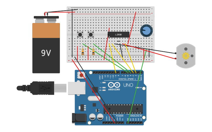 Circuit design Motor Controller | Tinkercad