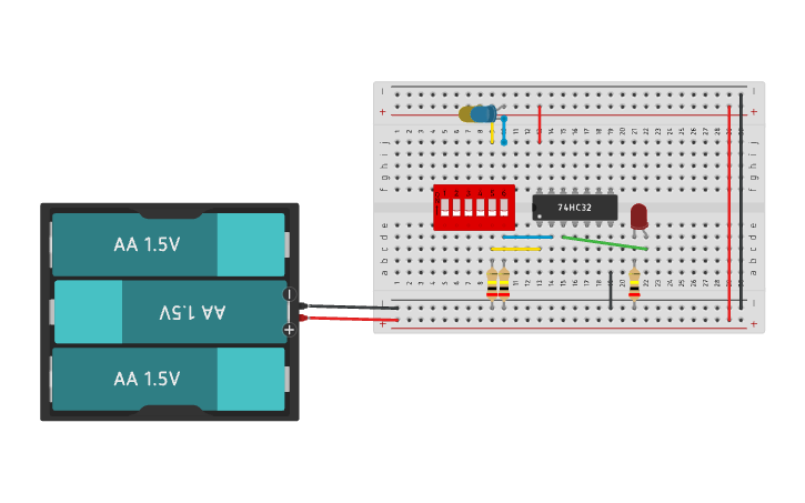 Circuit design CLA-Compuerta OR - Tinkercad
