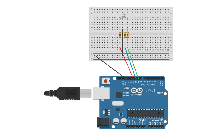 Circuit design Arduino RGB - Tinkercad