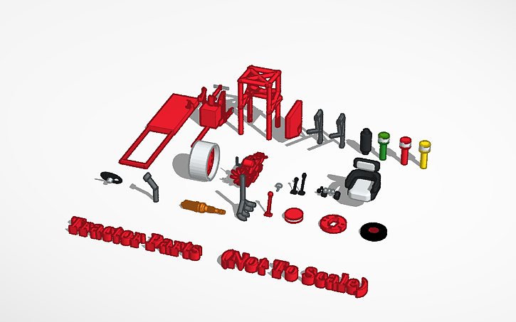3D design Tractor parts - Tinkercad