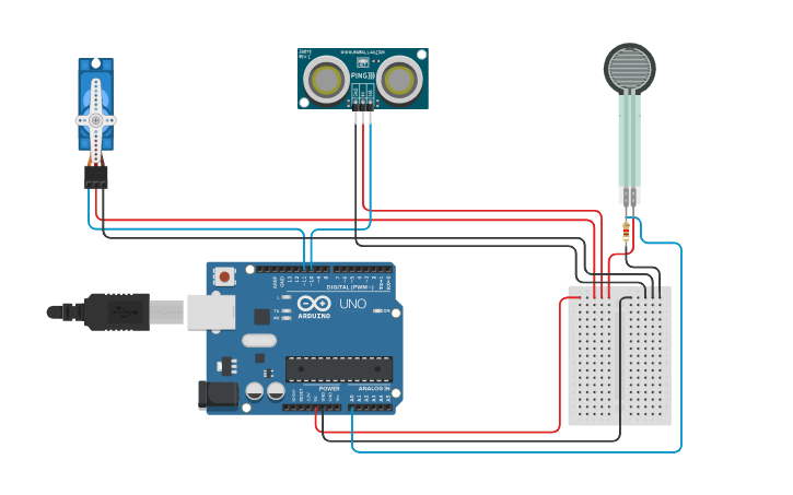 Circuit design Smart Home Pet Feeder - Tinkercad
