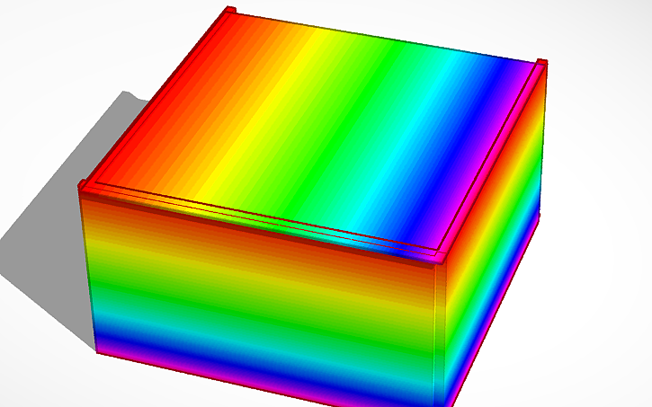 3D design rainbow box | Tinkercad
