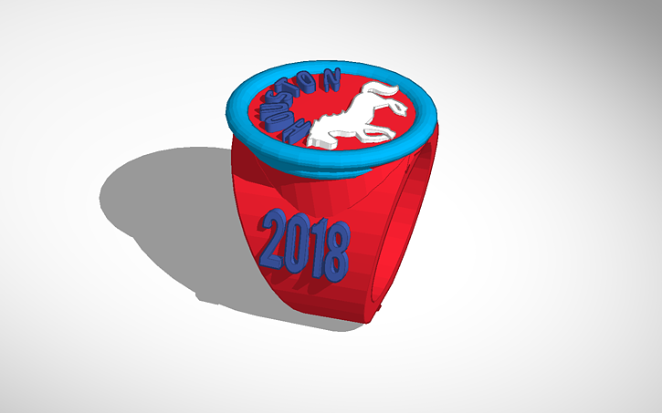 3D design High School Class Ring - Tinkercad