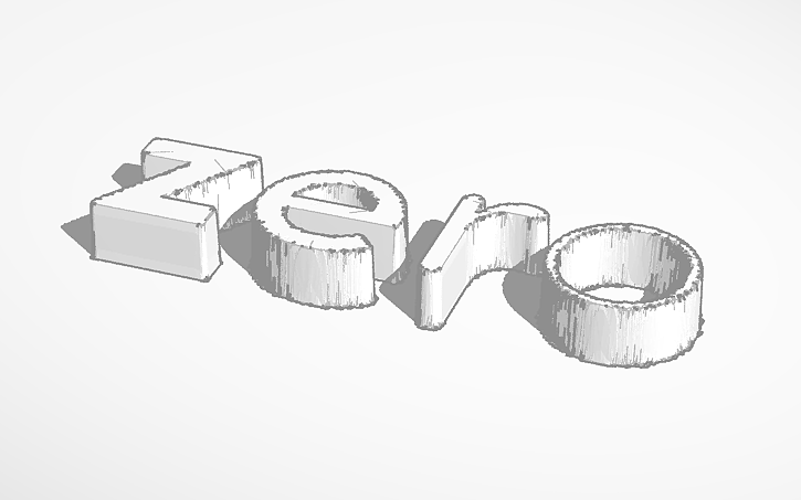 3D design Coca-Cola Zero Logo - Tinkercad