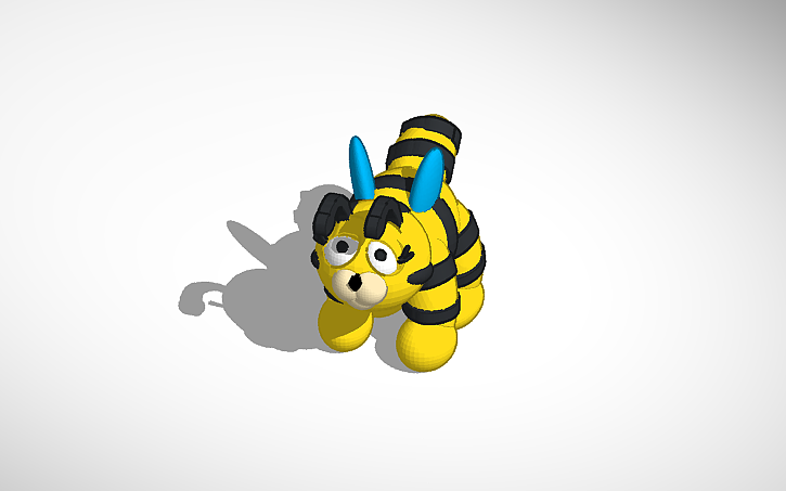3D design playtime bee cat - Tinkercad