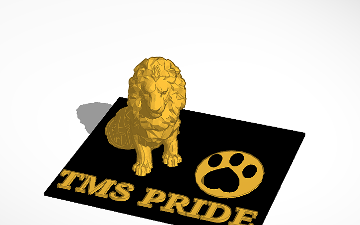 3D design Thompson Lion - Tinkercad
