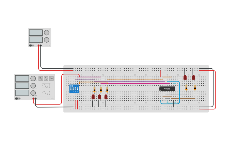Circuit design RS Flip-Flop | Tinkercad