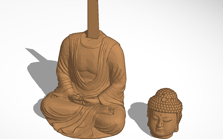 3D design Nodding Buddha - Tinkercad