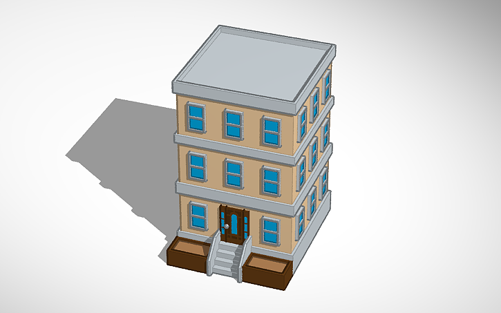 3D design Apartment building - Tinkercad