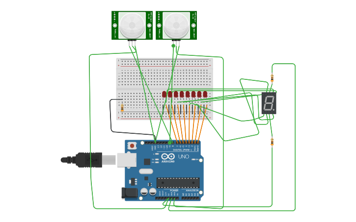 Circuit Design Arduino Registros Tinkercad