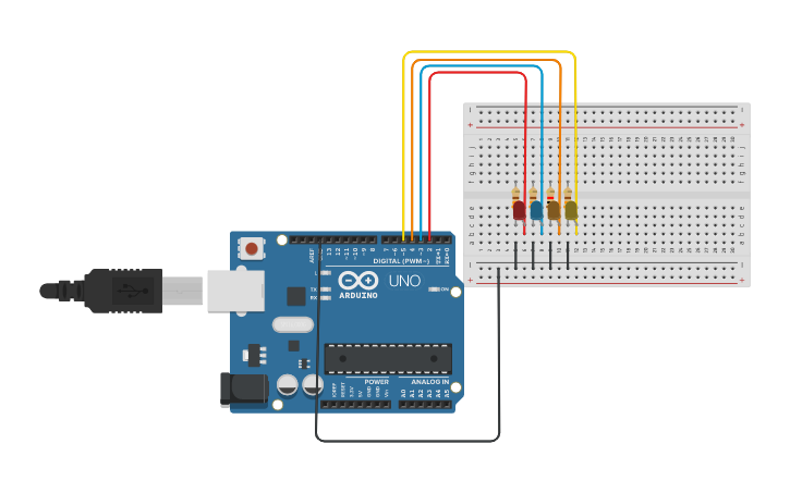 Circuit Design Led Binary Counter Tinkercad