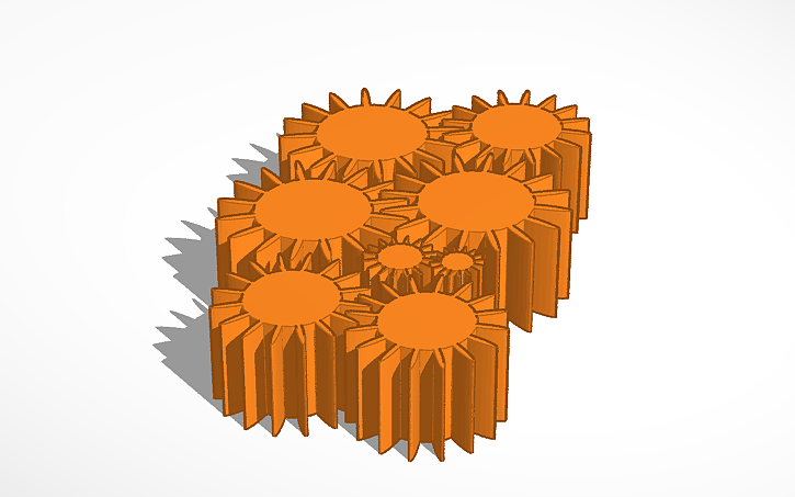 3D design learning how to use gears - Tinkercad