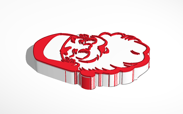 3D design Santa Claus - Tinkercad
