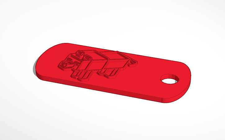 3D design Minecraft Dog key chain | Tinkercad