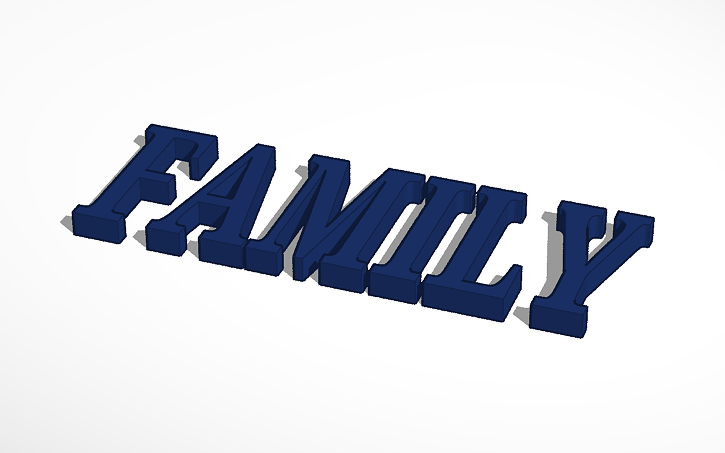 3D design FAMILY - Tinkercad