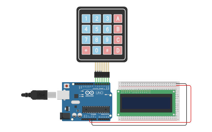 Circuit design kaypad - Tinkercad