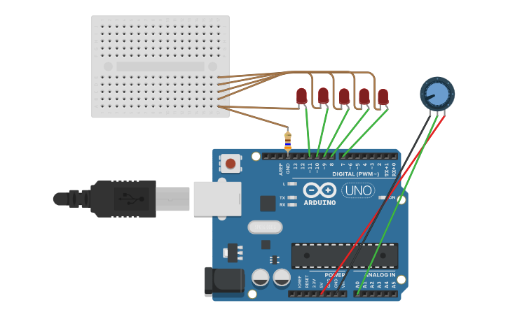 Circuit design Exercício Circuito 3 (PRAR) | Tinkercad