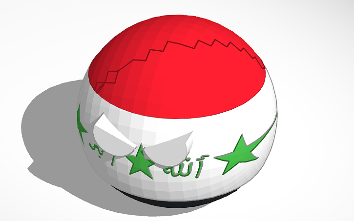 3D design Ba'athist Iraqball | Tinkercad